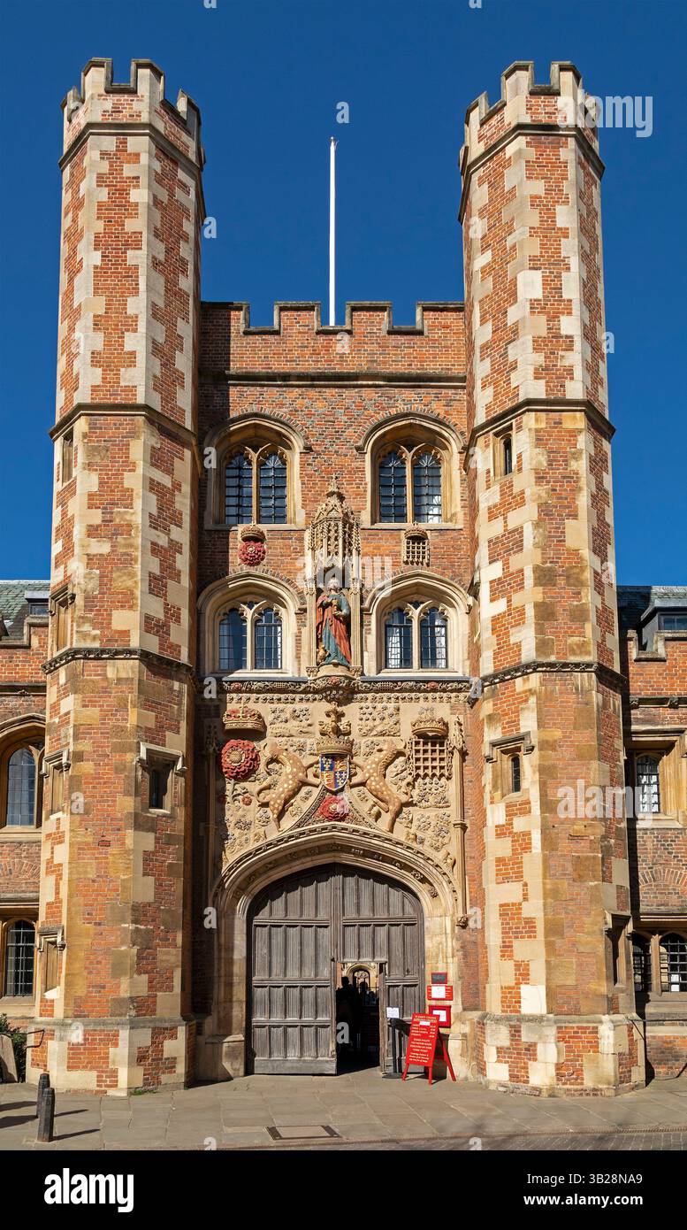 The Great Gate, St. John's College, Cambridge, England, Great Britain ...
