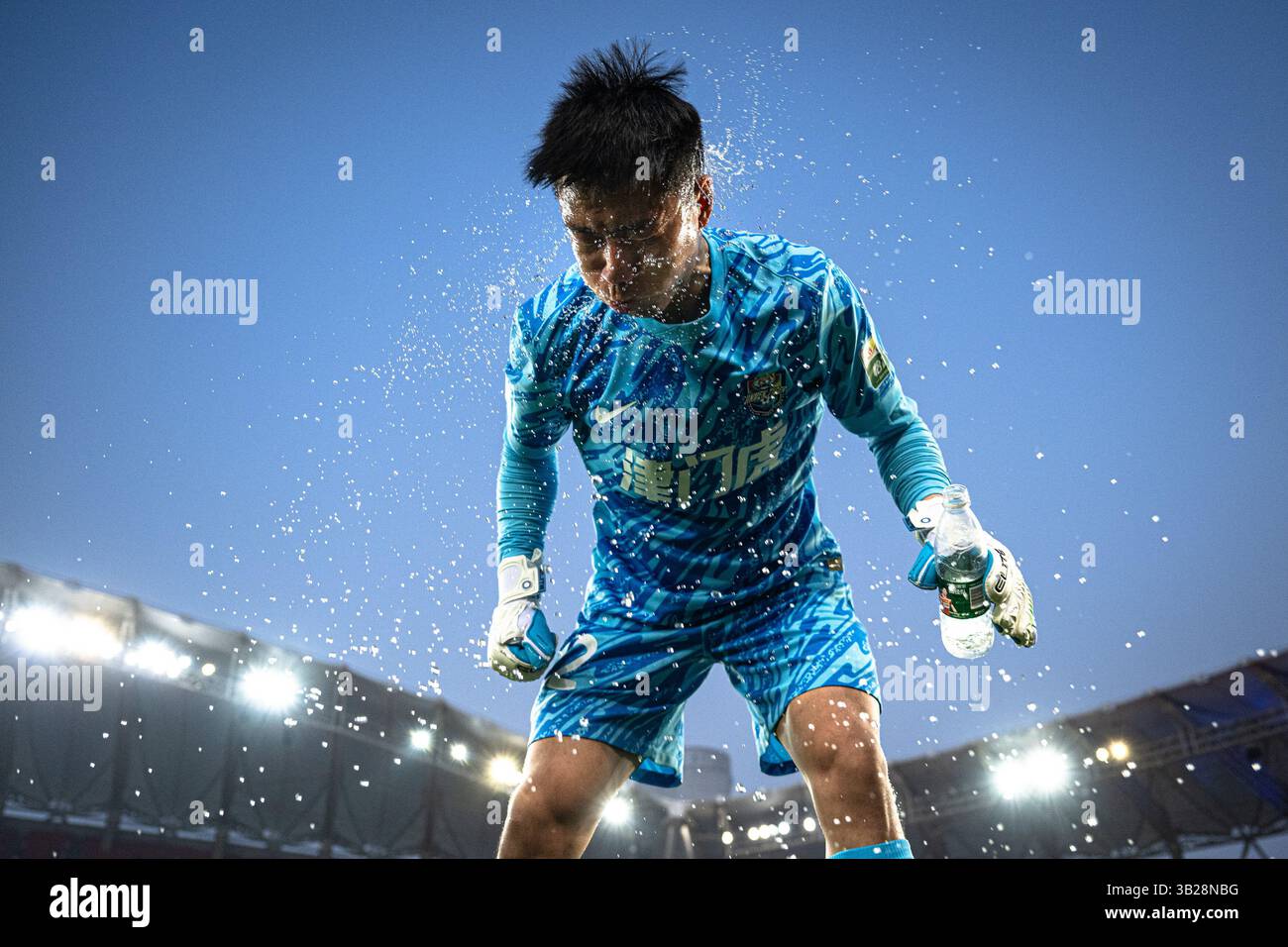 Wuhan, China's Hubei Province. 27th Apr, 2025. Fang Jingqi, goalkeeper ...