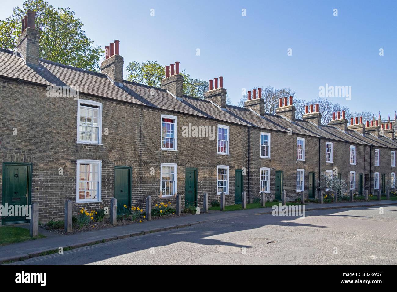 Terraced houses, Lower Park Street, Cambridge, England, Great Britain ...