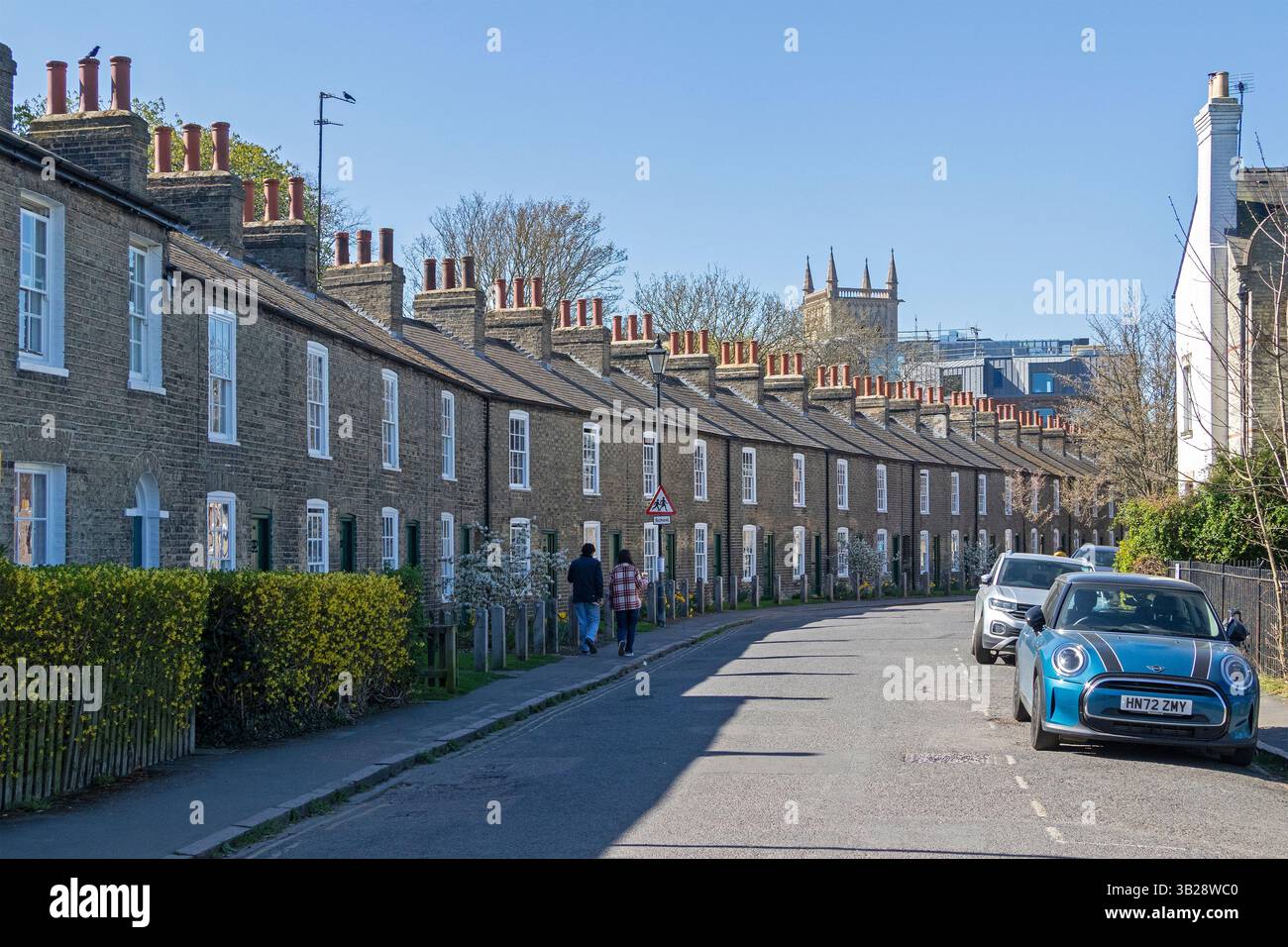 Terraced houses, Lower Park Street, Cambridge, England, Great Britain ...