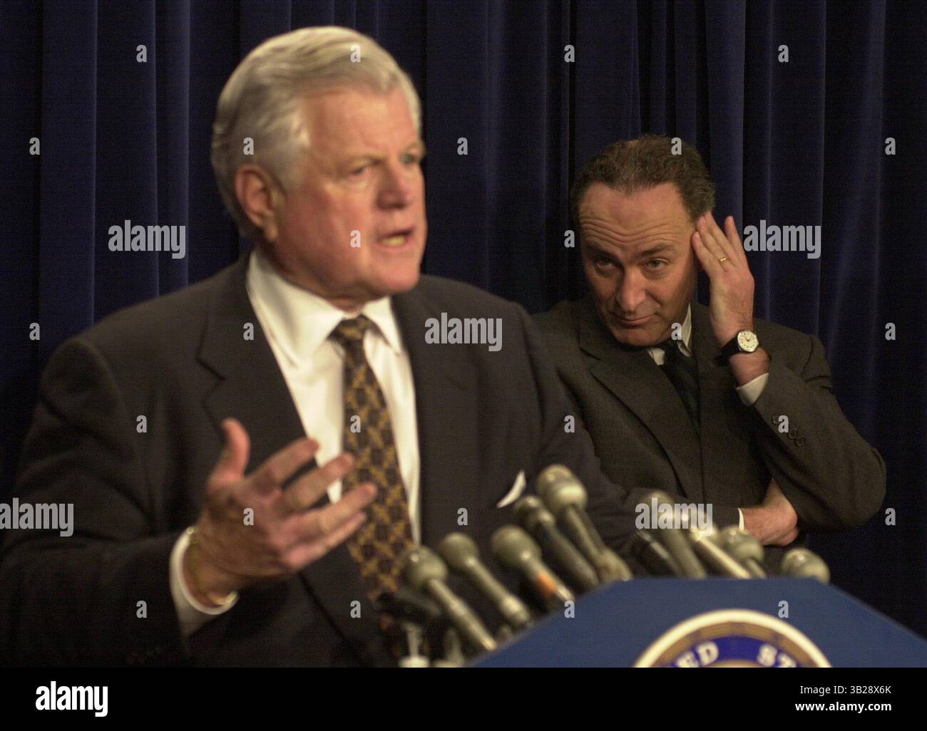 While meeting with the press about the Ashcroft vote, Charles Schumer ...