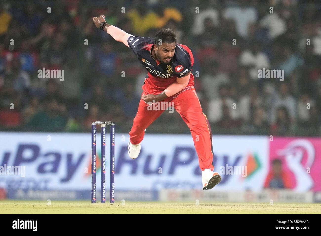 Royal Challengers Bengaluru's Yash Dayal bowls a delivery during the ...