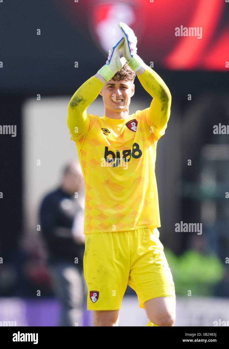 Bournemouth goalkeeper Kepa Arrizabalaga after the Premier League match ...