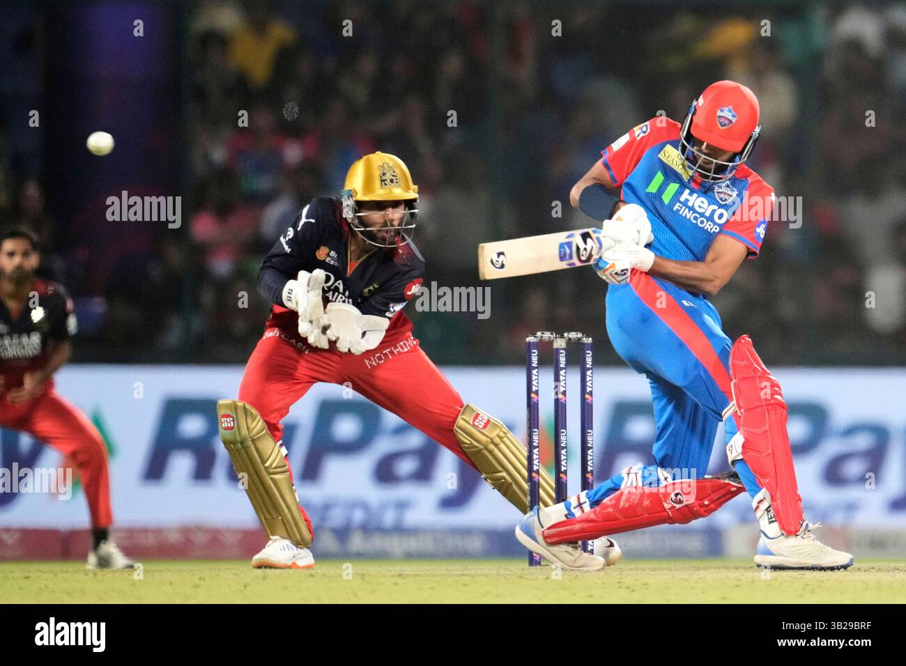 Delhi Capitals' captain Axar Patel bats during the Indian Premier ...