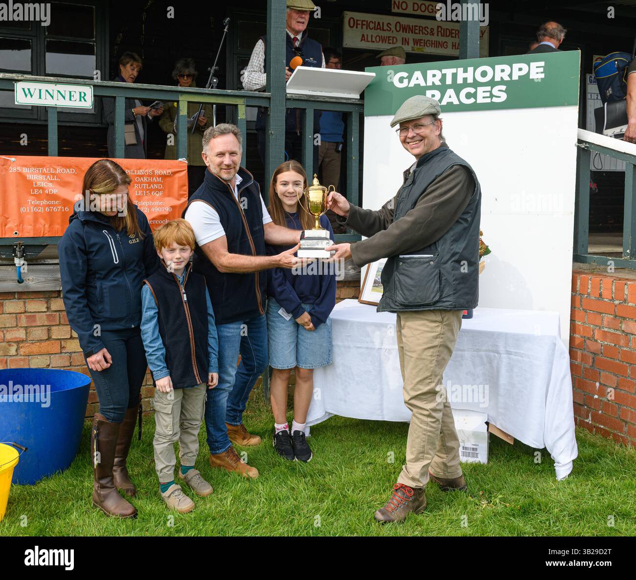 Saturday 26 April 2025. Christian Horner receives the Quorn Gold Cup ...