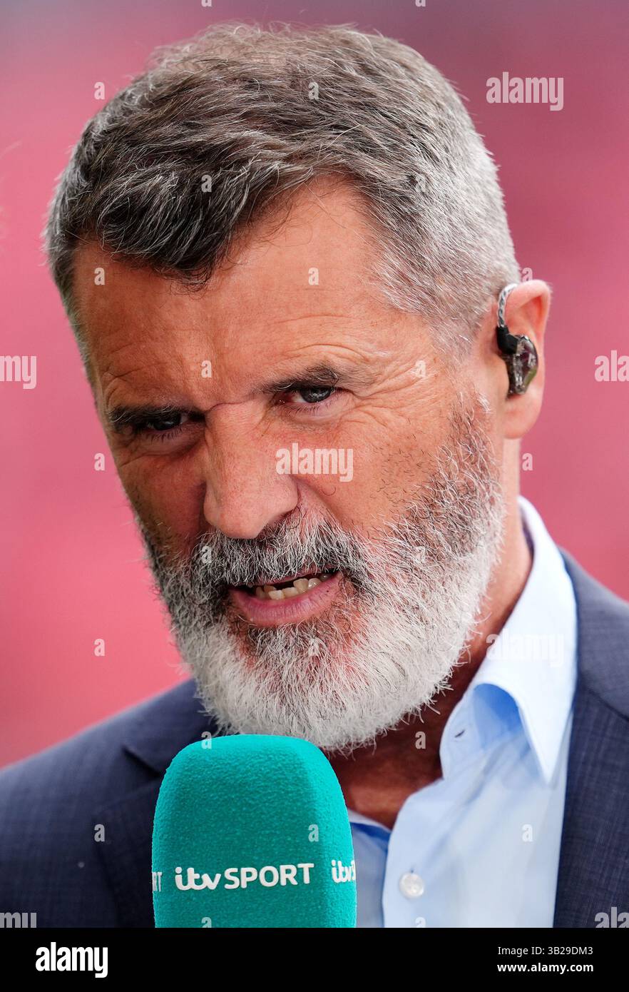 Pundit and former footballer Roy Keane during the Emirates FA Cup Semi ...