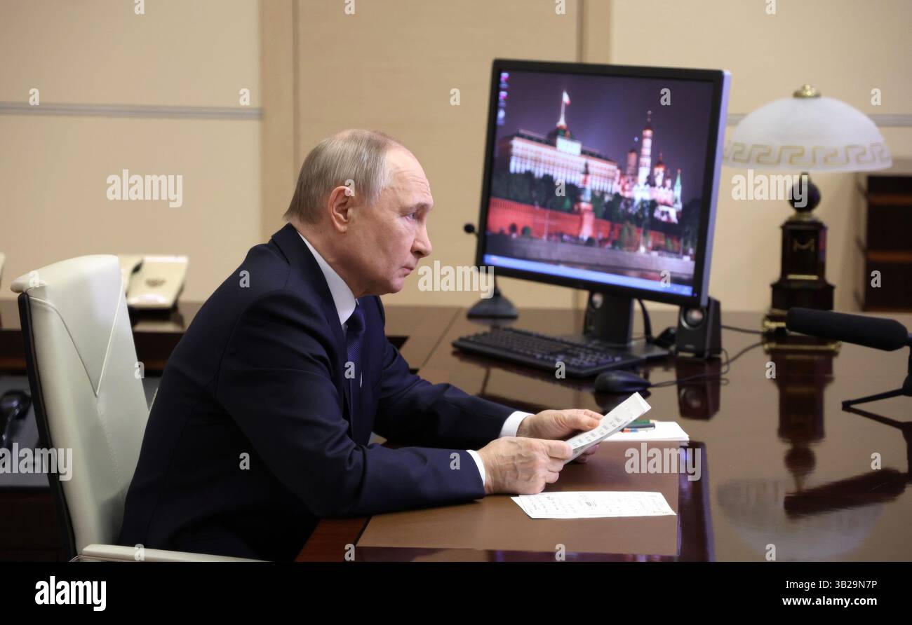 Odintsovsky District, Russia. 26th Apr, 2025. Russian President ...