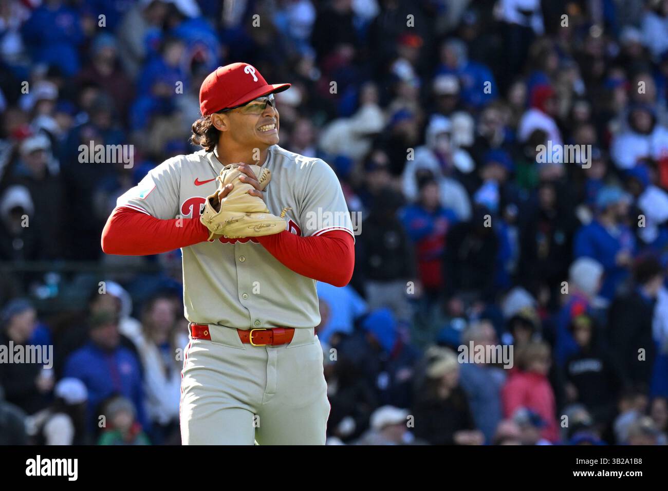 Philadelphia Phillies pitcher Jesús Luzardo during the fifth inning of ...