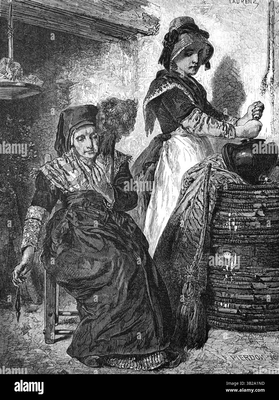 Traditional regional costume Black and White Stock Photos & Images - Alamy