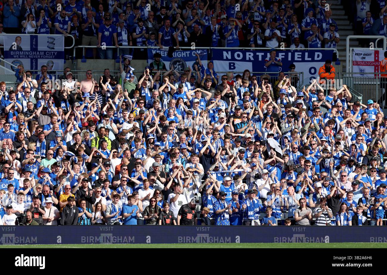 Birmingham City fans in the stands during the Sky Bet League One match ...