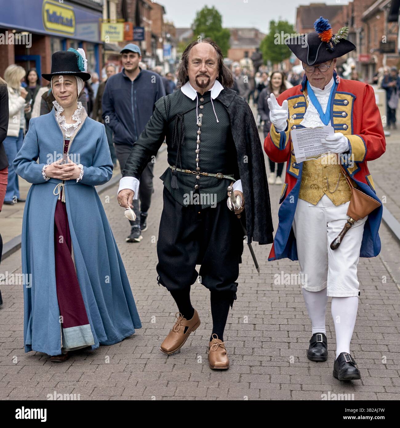 Actor portraying William Shakespeare at the 2025 Shakespeare Birthday ...