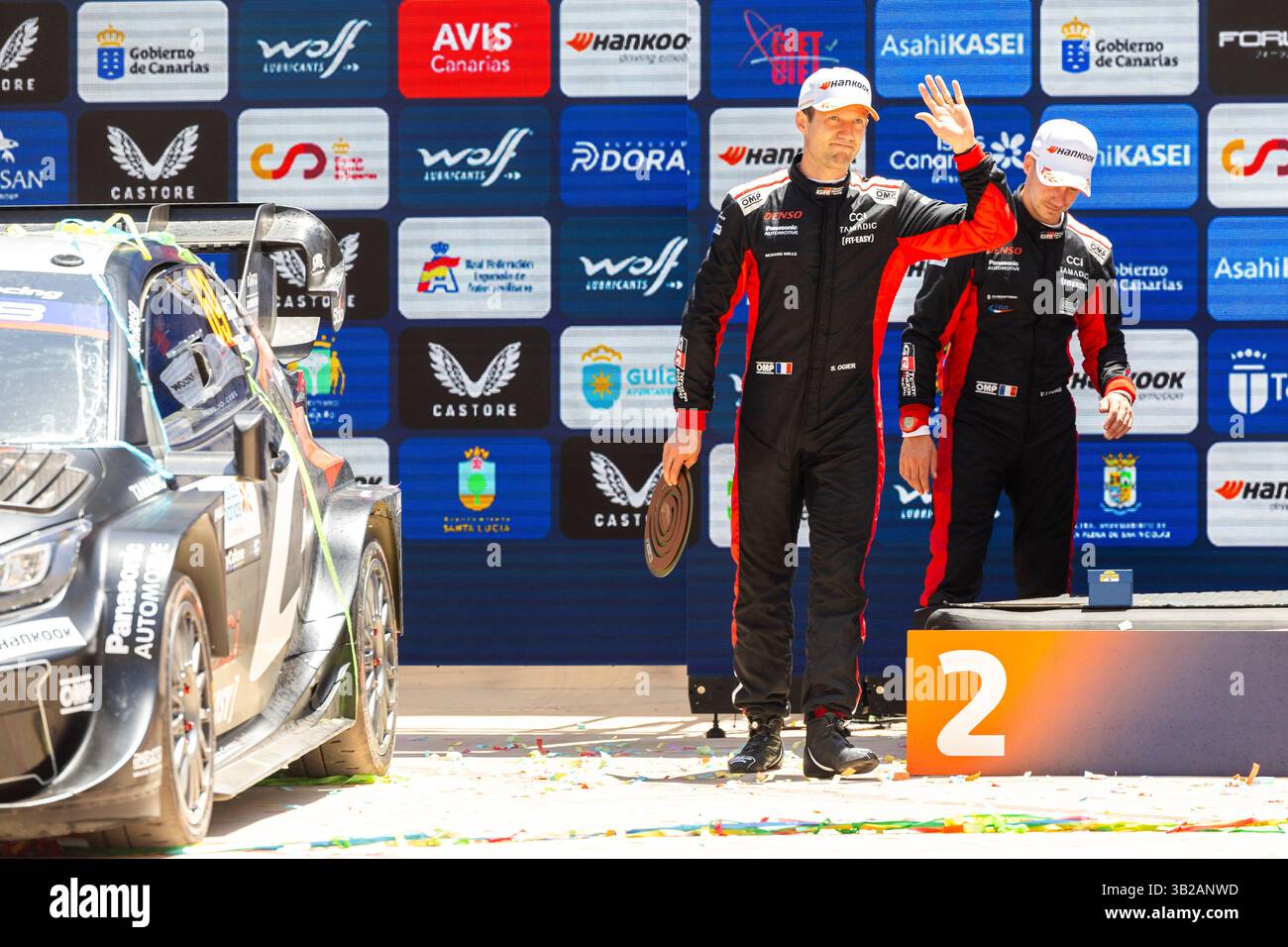 Las Palmas, Espagne. 27th Apr, 2025. OGIER Sebastien, Toyota GR Yaris ...