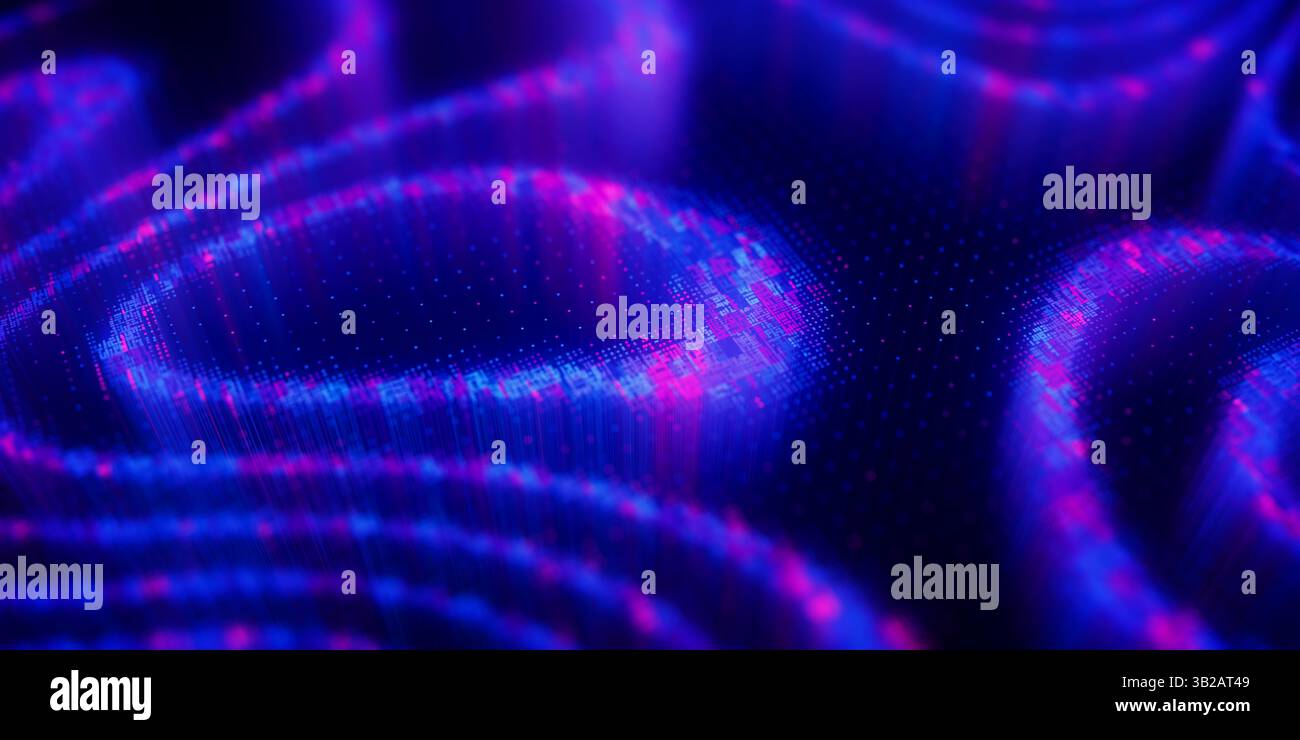 Big Data Clusters Complex Graph Quantum Computing Patterns Cyber Space Of Ai Technology Neural