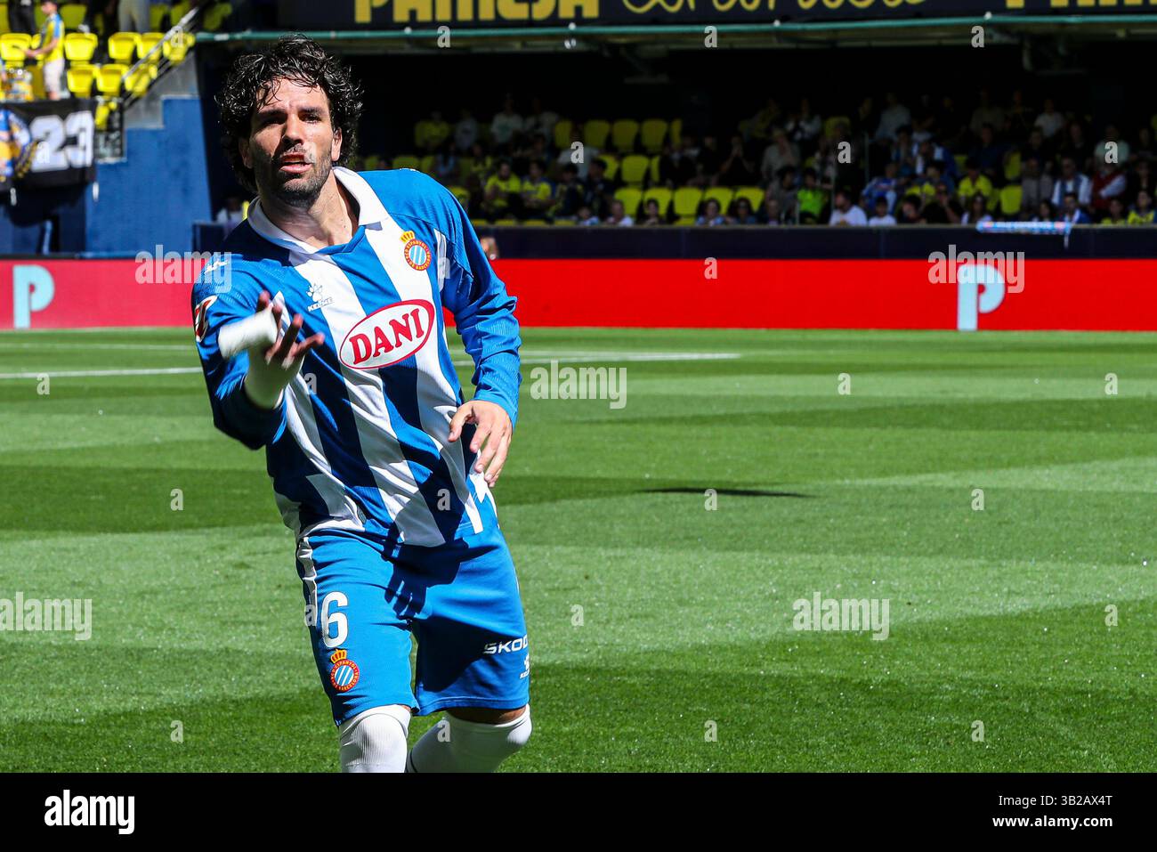 Leandro Cabrera of Espanyol gestures during the Spanish league, LaLiga ...