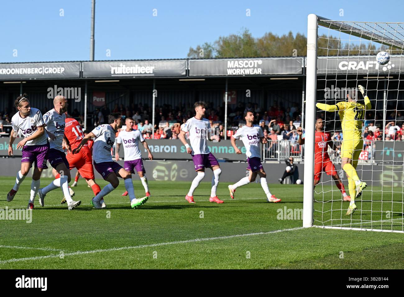 ALMERE - James Lawrence of Almere City FC makes the 1-0 during the ...