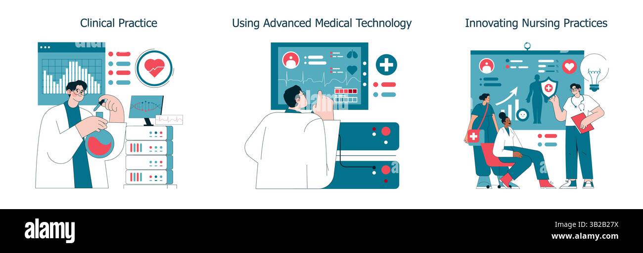 Nursing skills Stock Vector Images - Alamy