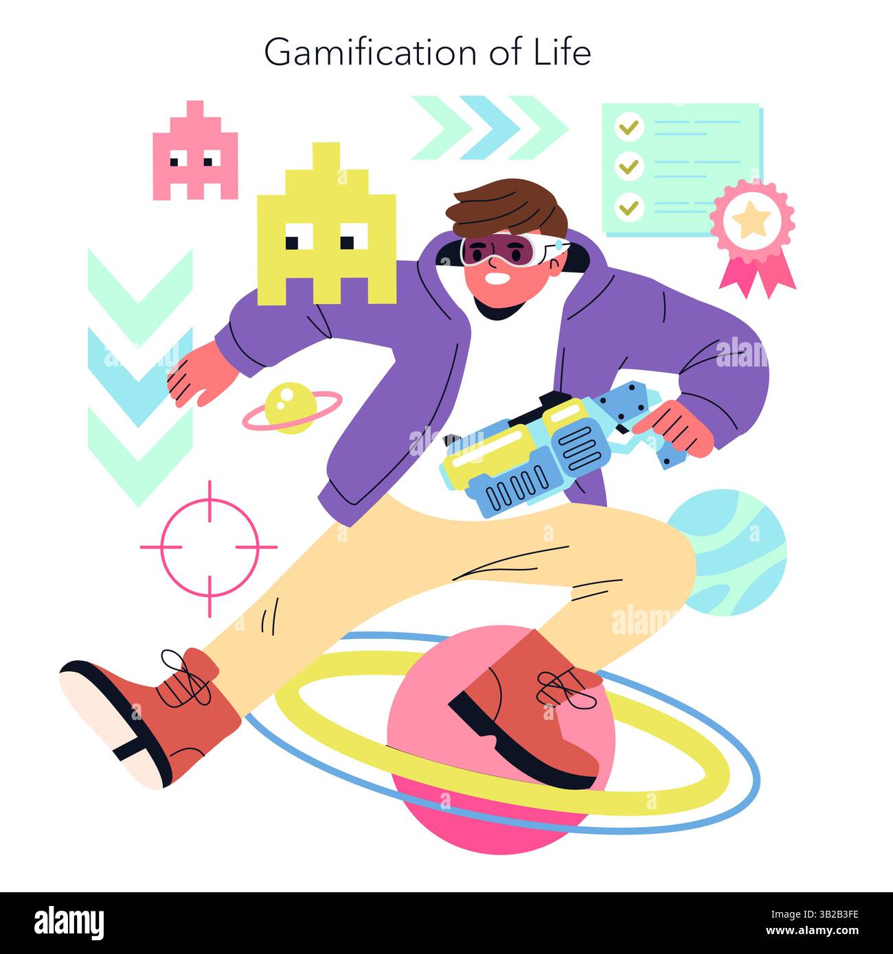 Beta Generation concept. The interplay of life and gamification is ...