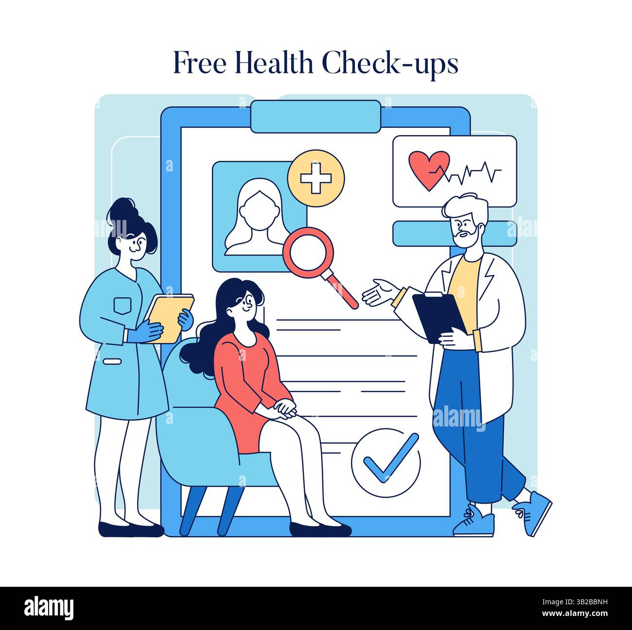 Free health check up Stock Vector Images - Alamy