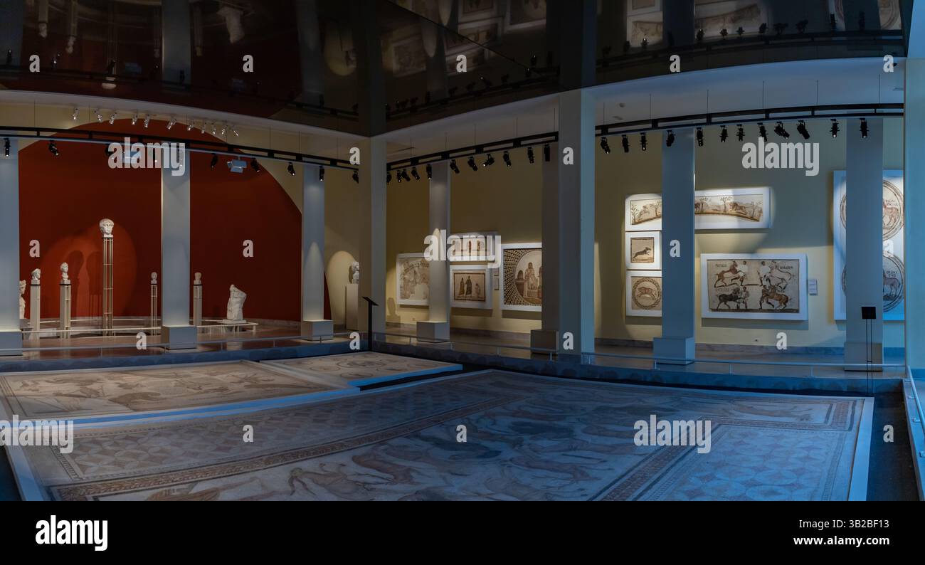 A picture of the interior of the Sousse Archaeological Museum ...