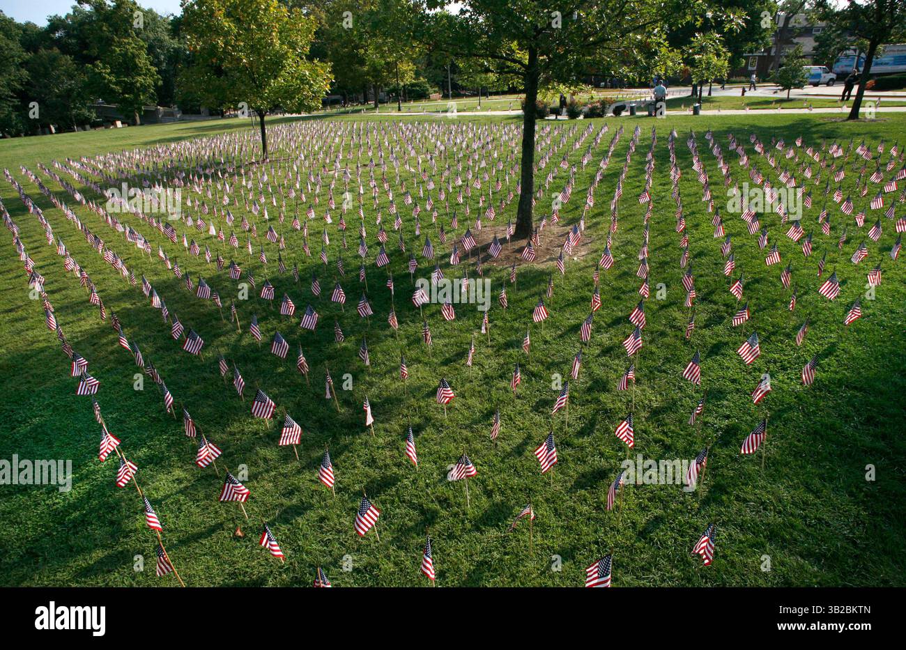 2974 flags were planted on Friday, Sept. 11, 2009 on the lawn at ...