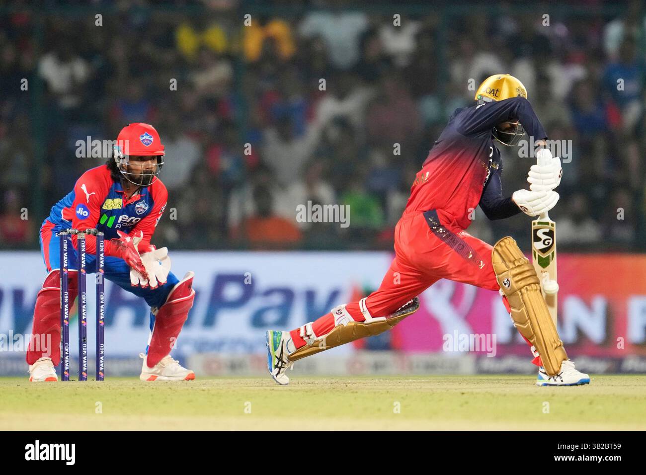 Royal Challengers Bengaluru's Krunal Pandya bats during the Indian ...