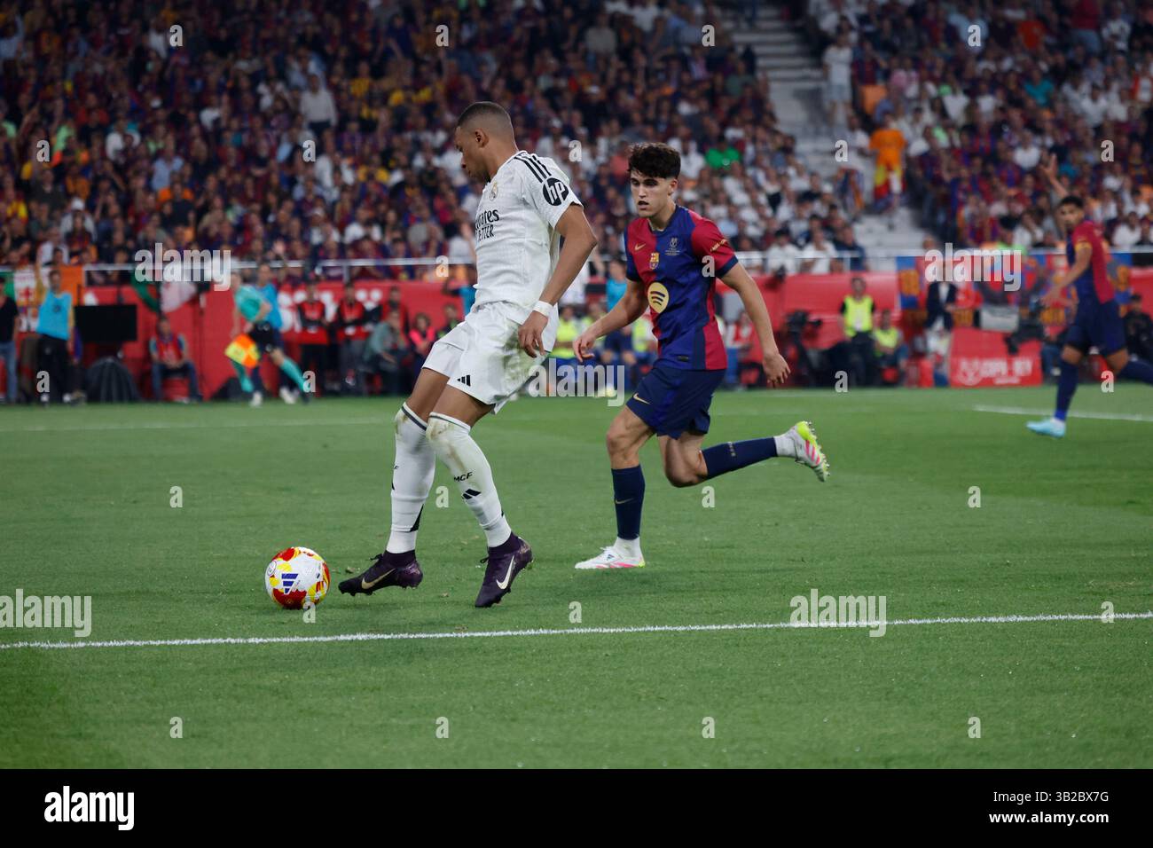 SEVILLE, SPAIN - APRIL 26, 2025: Kylian Mbappe during Copa del Rey ...