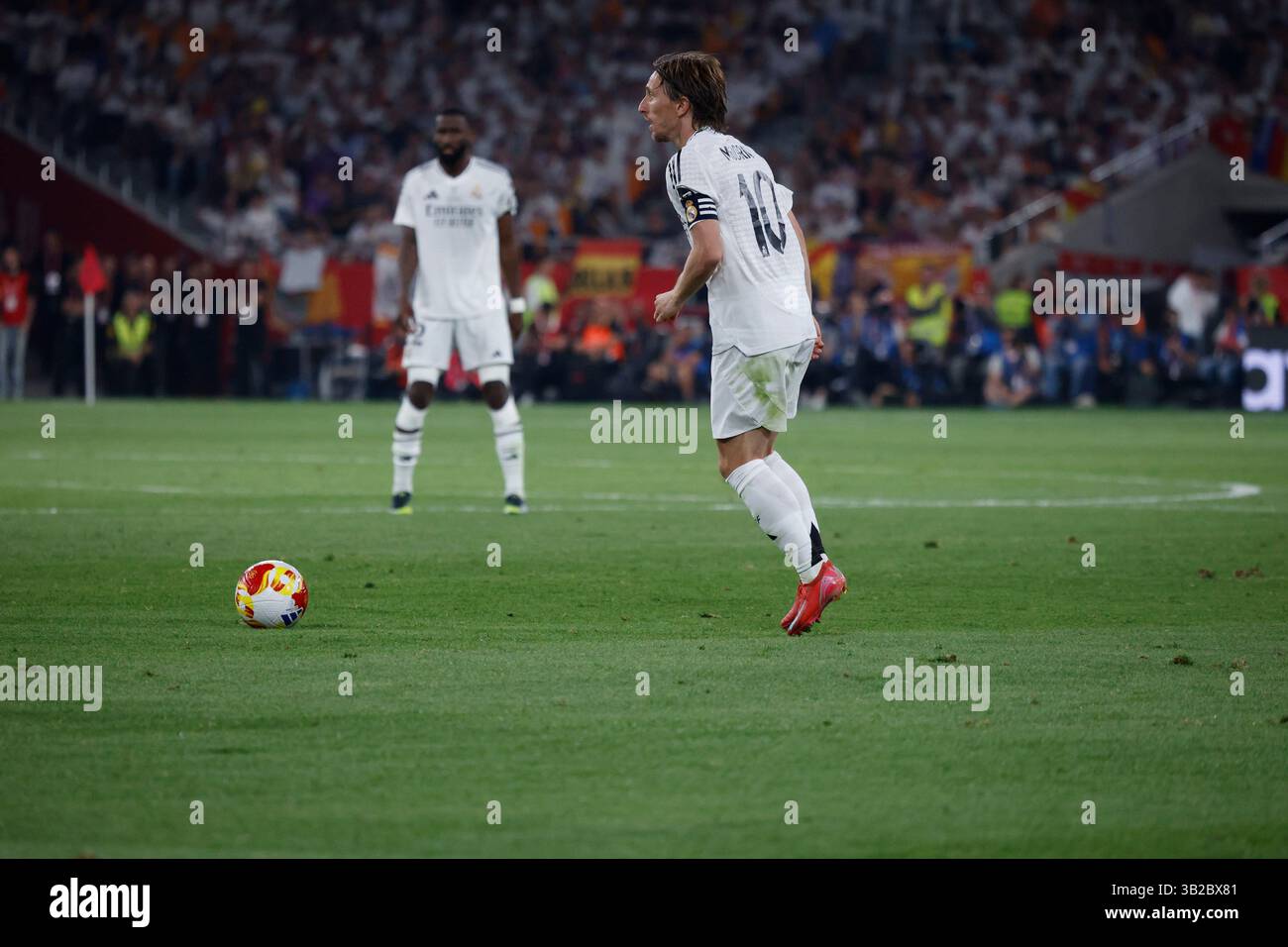 SEVILLE, SPAIN - APRIL 26, 2025: Luka Modric during Copa del Rey Final match between FC ...