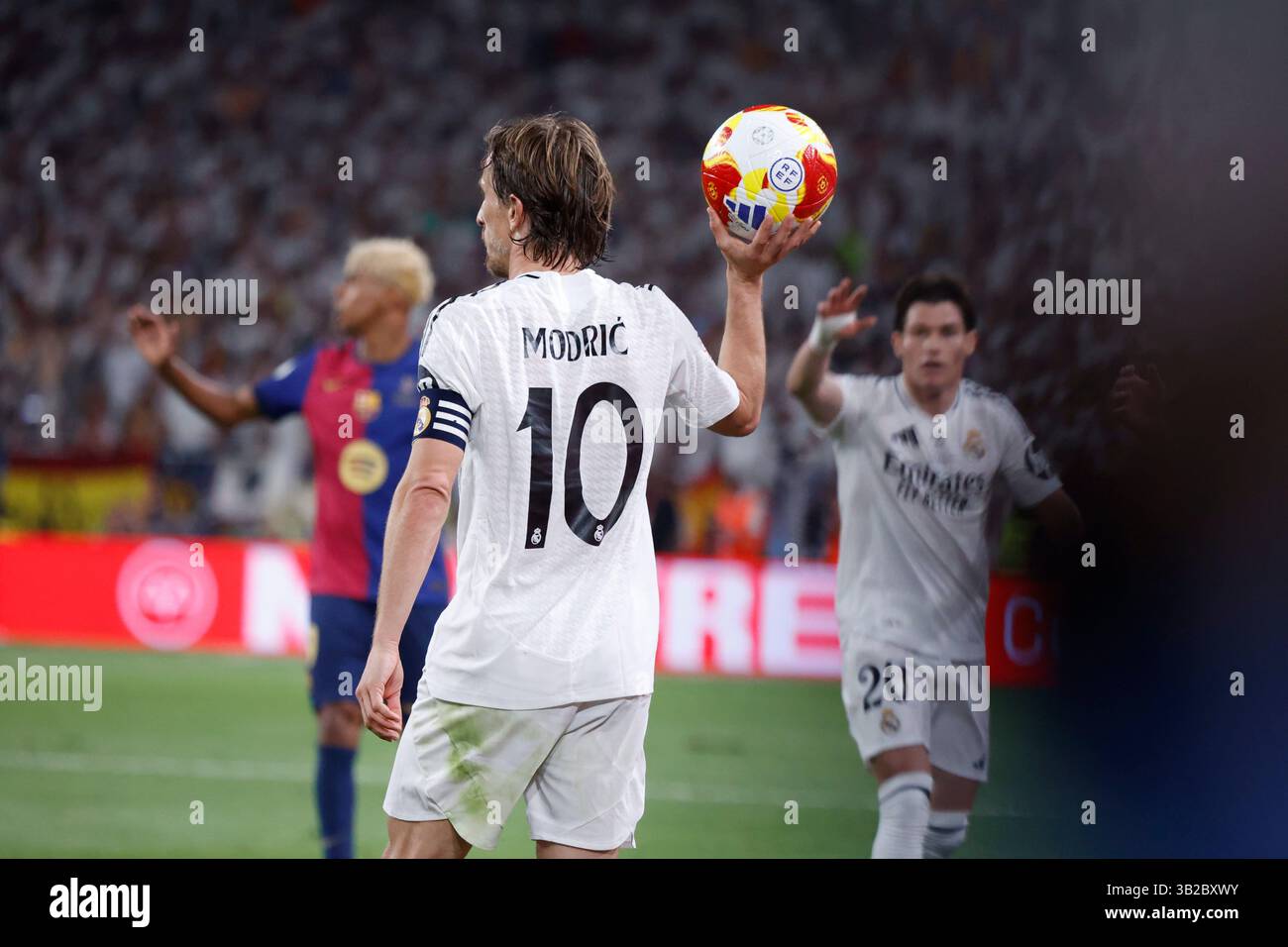 SEVILLE, SPAIN - APRIL 26, 2025: Luka Modric during Copa del Rey Final match between FC ...