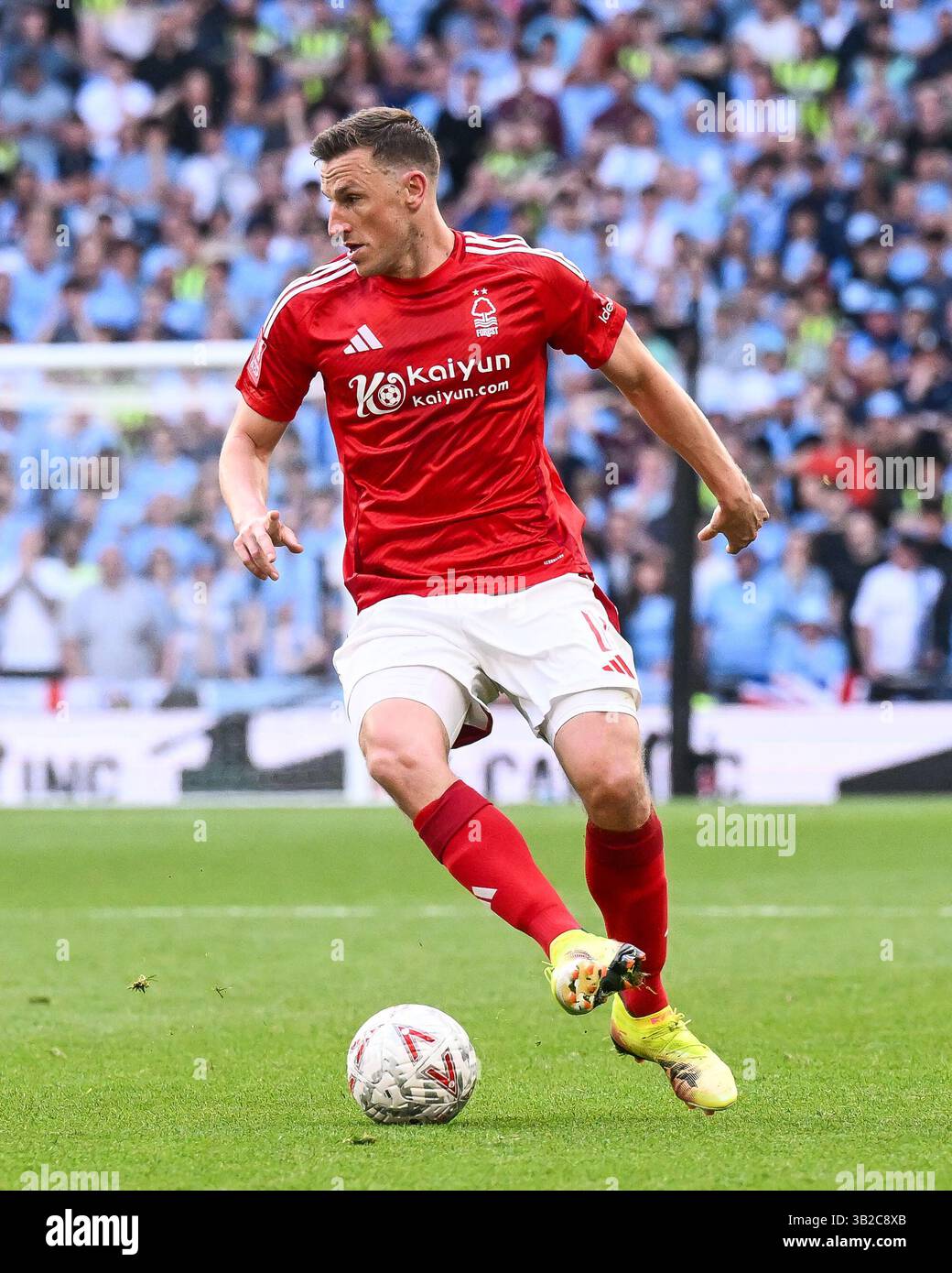 London, UK. 27th Apr, 2025. Chris Wood of Nottingham Forest during the ...