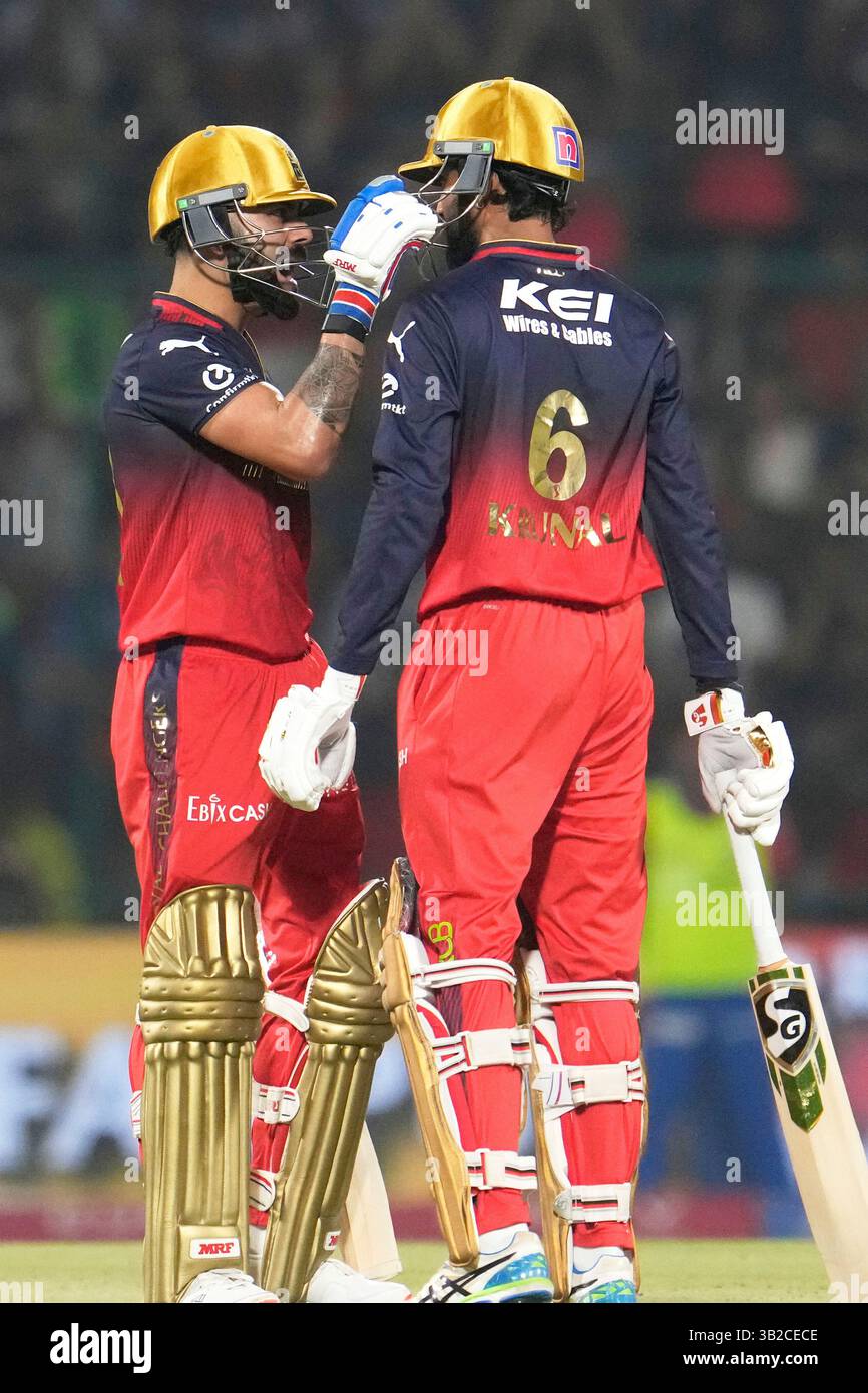 Royal Challengers Bengaluru's Virat Kohli, left, congratulates batting ...