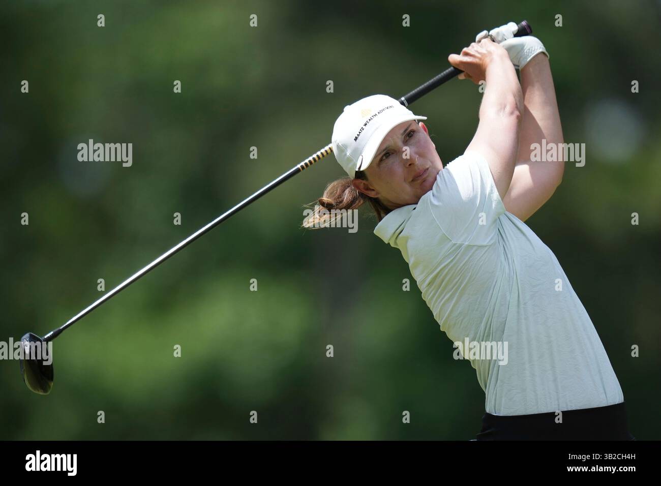 Lindy Duncan hits from the second tee during the final round of the ...