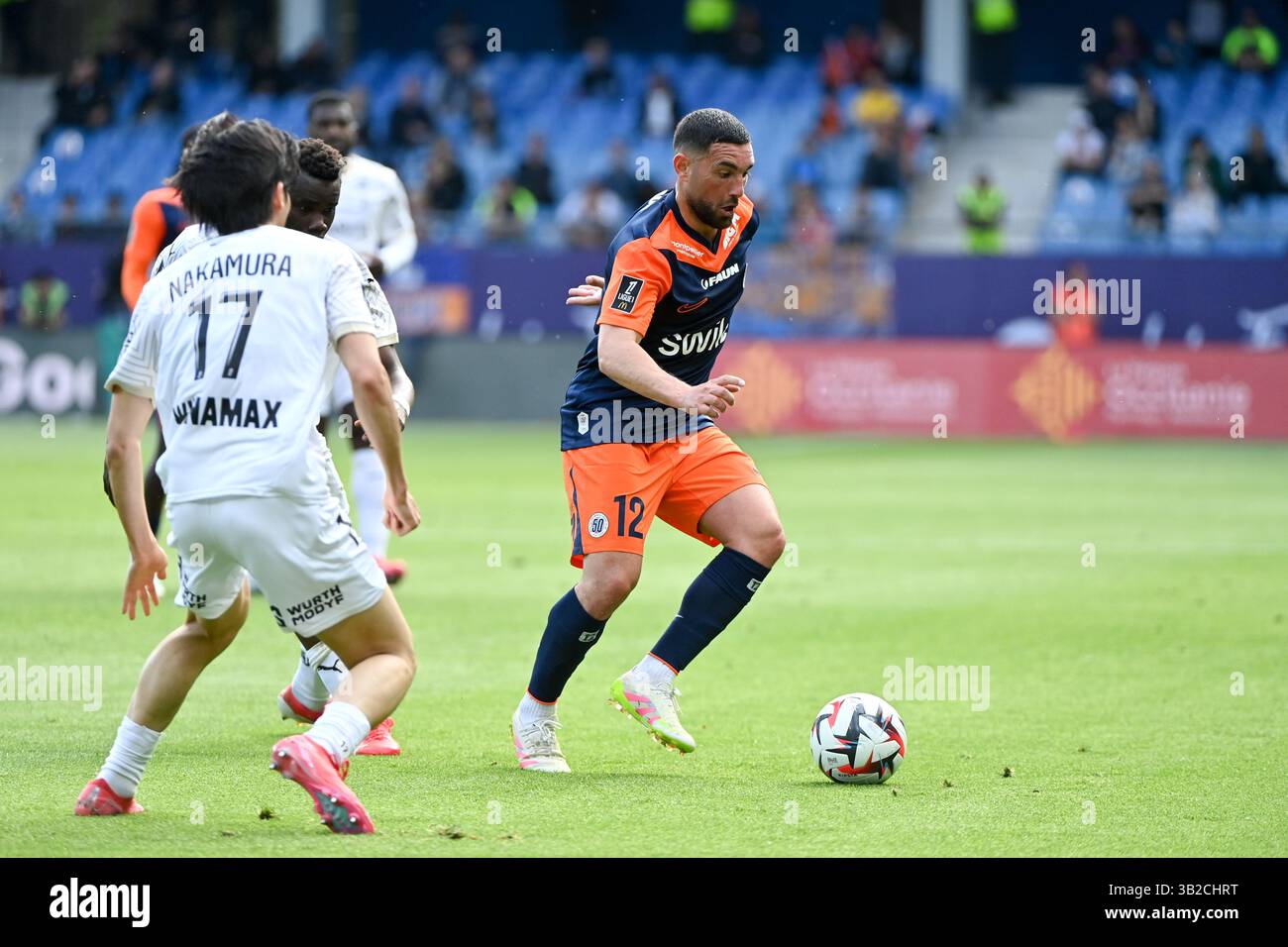 12 Jordan FERRI (mhsc) during the Ligue 1 MCDonald's match between ...