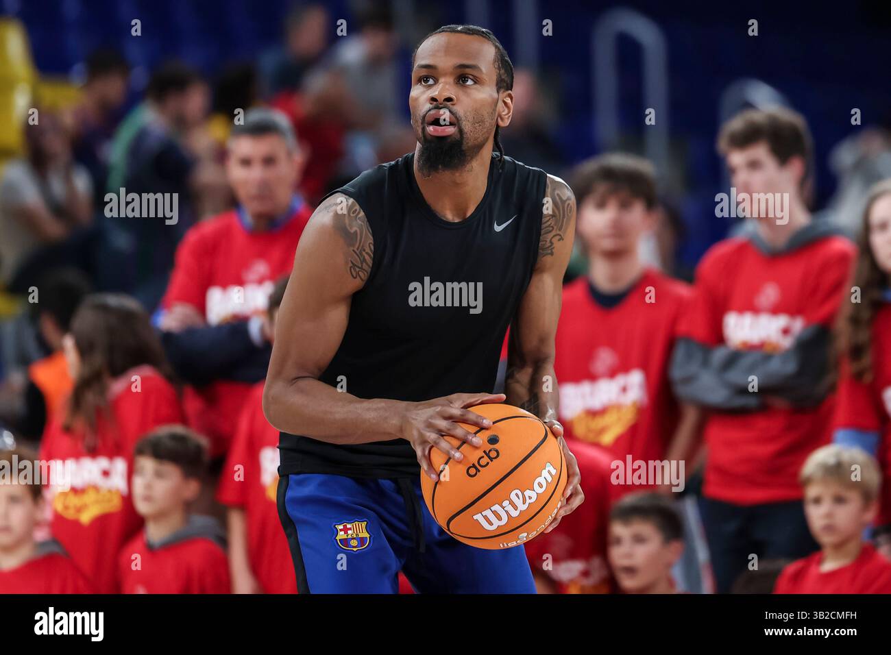 Kevin Punter of FC Barcelona warms up during the Liga Endesa ACB, match ...