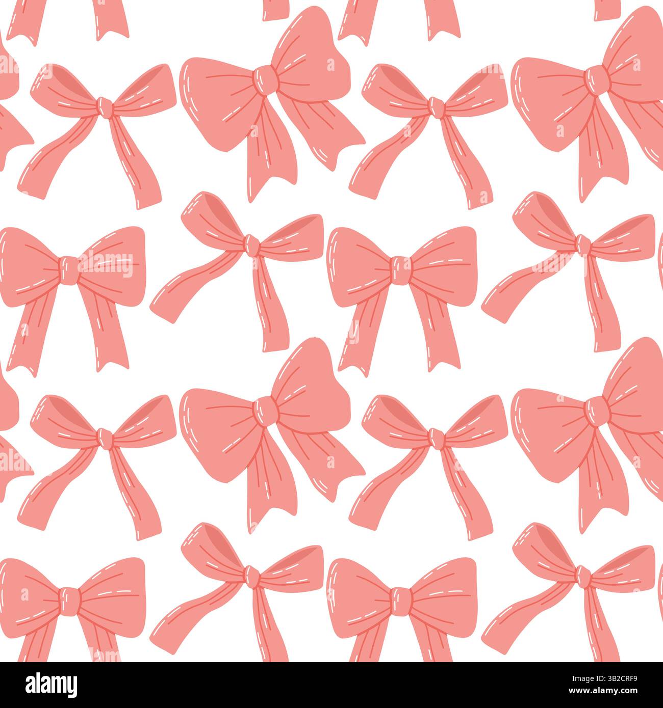 A continuous design featuring charming pink bows arranged in a uniform ...