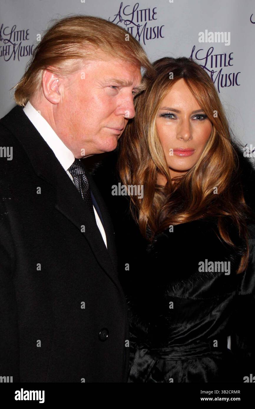 DONALD TRUMP and MELANIA KNAUSS TRUMP arriving at the opening night ...