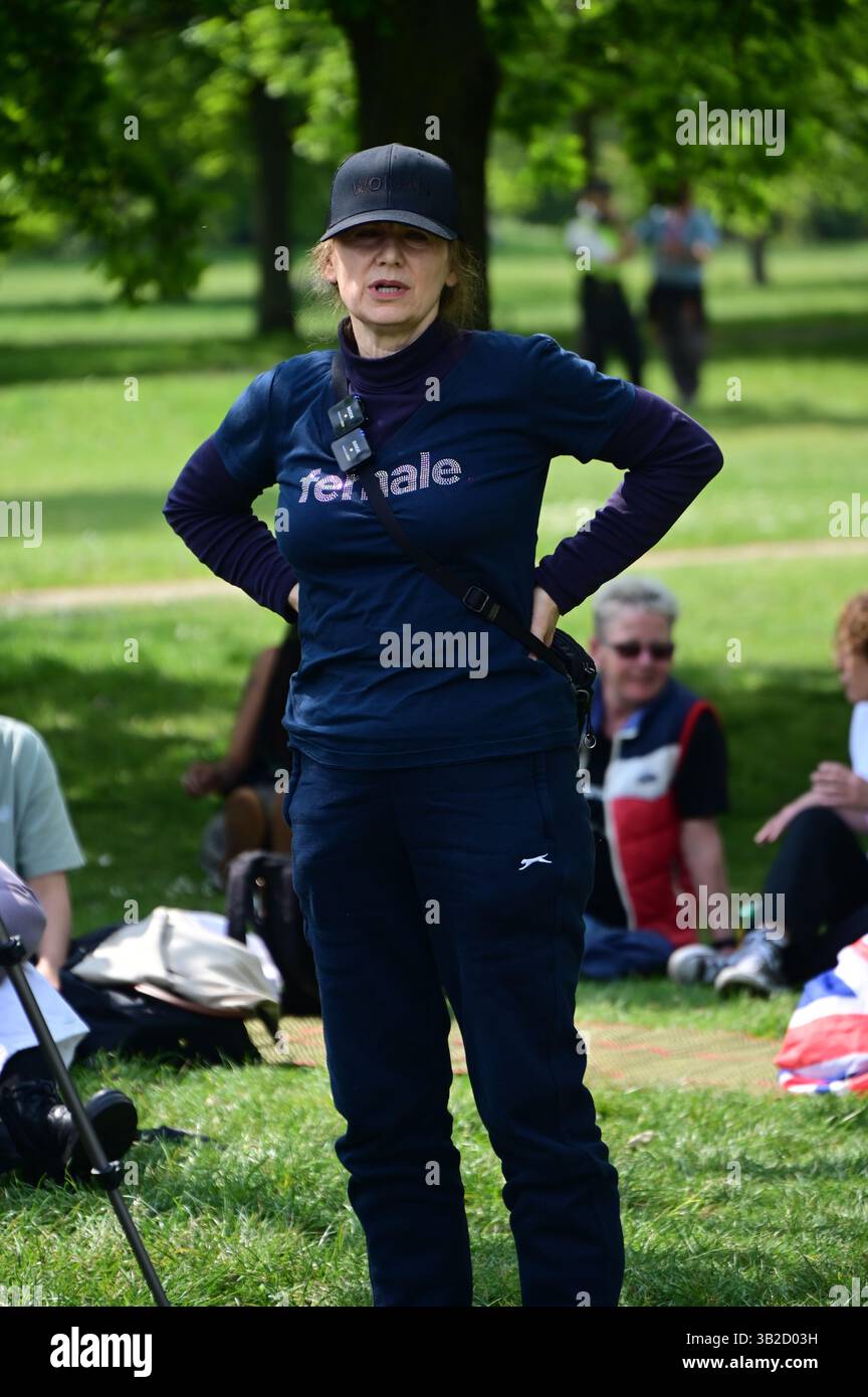 LONDON, ENGLAND - APRIL 27 2025: A rally for women 'Let women speak ...