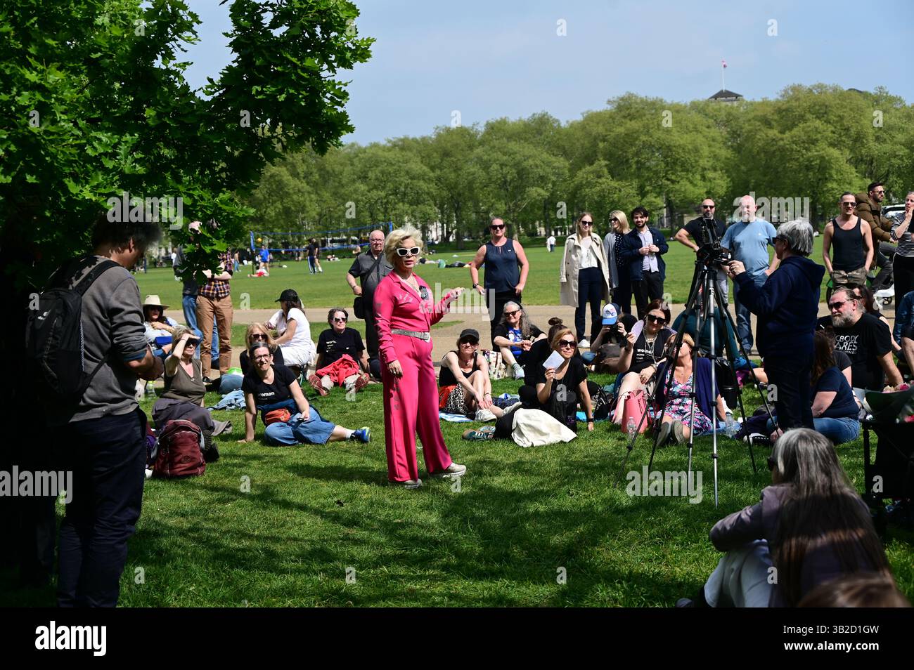 LONDON, ENGLAND - APRIL 27 2025: Speaker Kellie-Jay Keen-Minshull aka ...