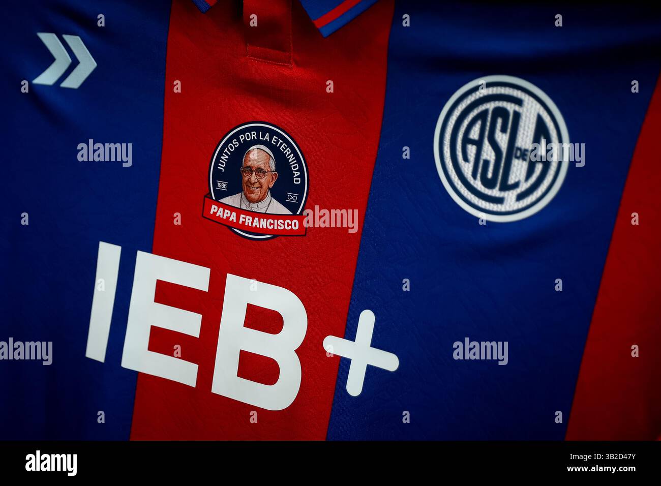 Buenos Aires, Argentina. 26th Apr, 2025. The San Lorenzo shirt with the ...