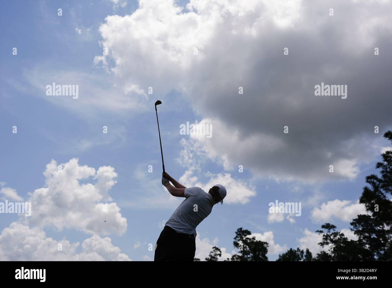 Lindy Duncan hits from the third tee during the final round of the ...