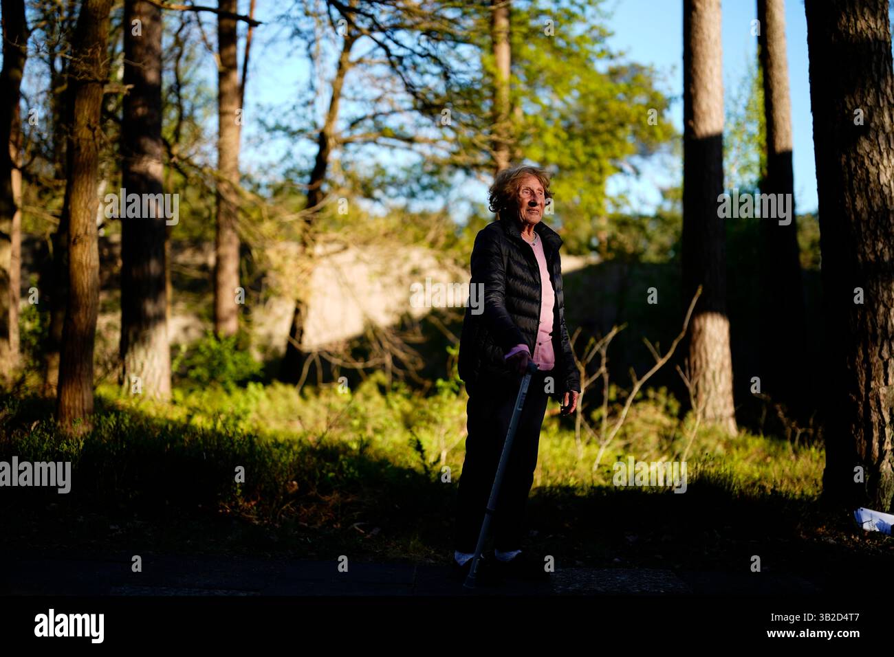 Holocaust survivor Susan Pollack, stands in the grounds of Bergen ...