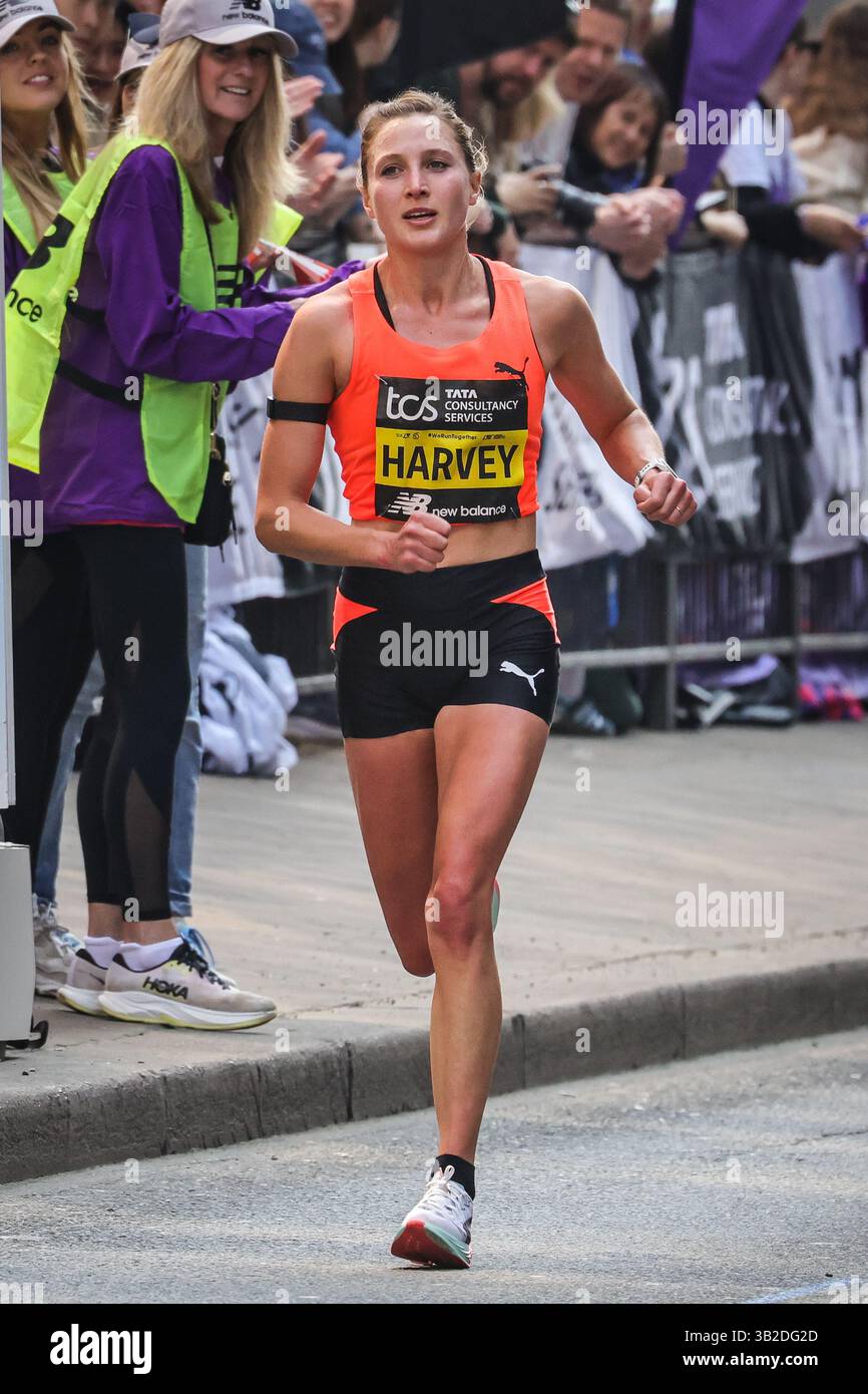 London, UK. 27th Apr, 2025. British runner Rose Harvey (GBR). The Elite ...