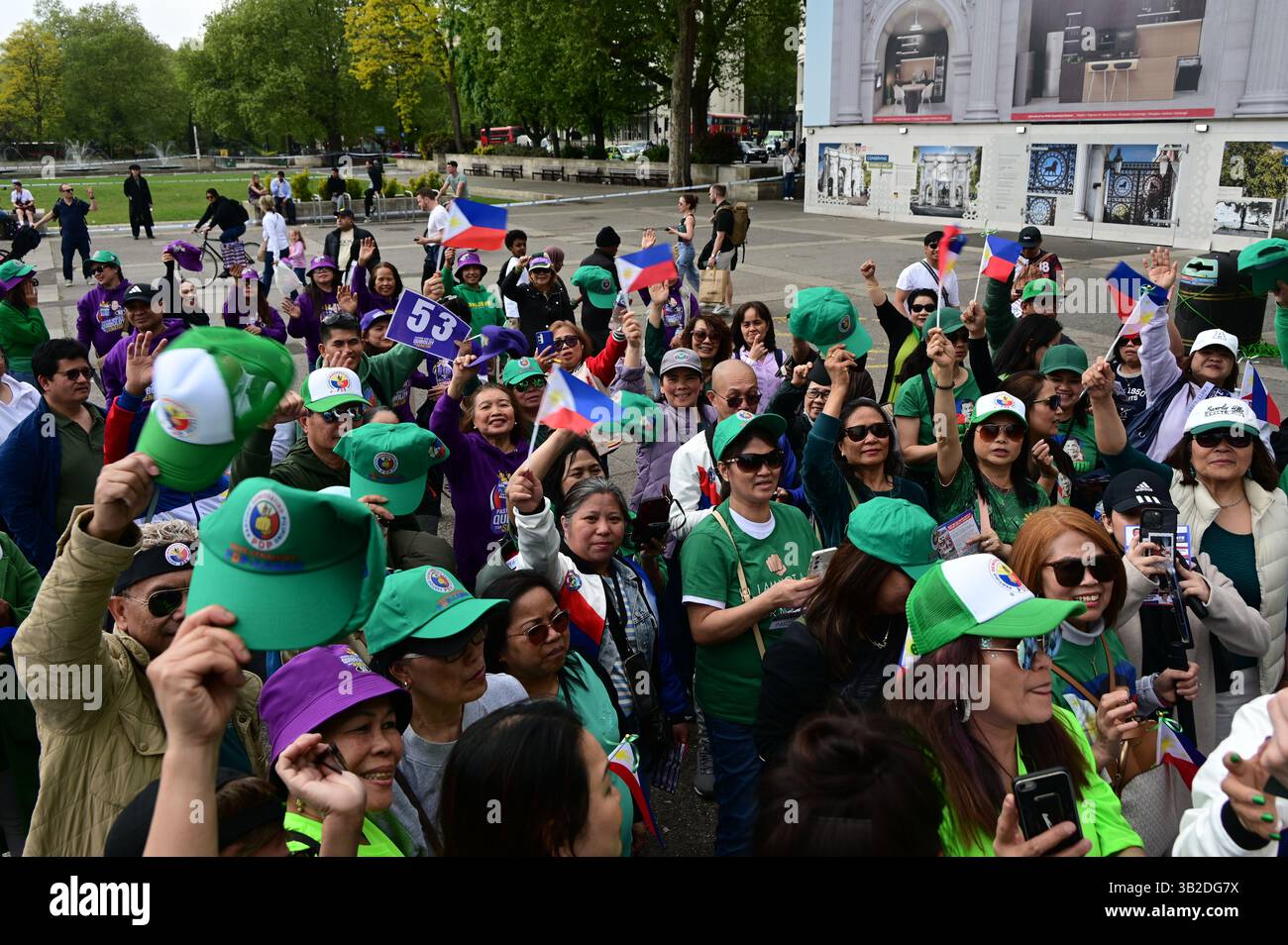 LONDON, ENGLAND - APRIL 27 2025: Bong Go was supported by PDP Laban UK ...
