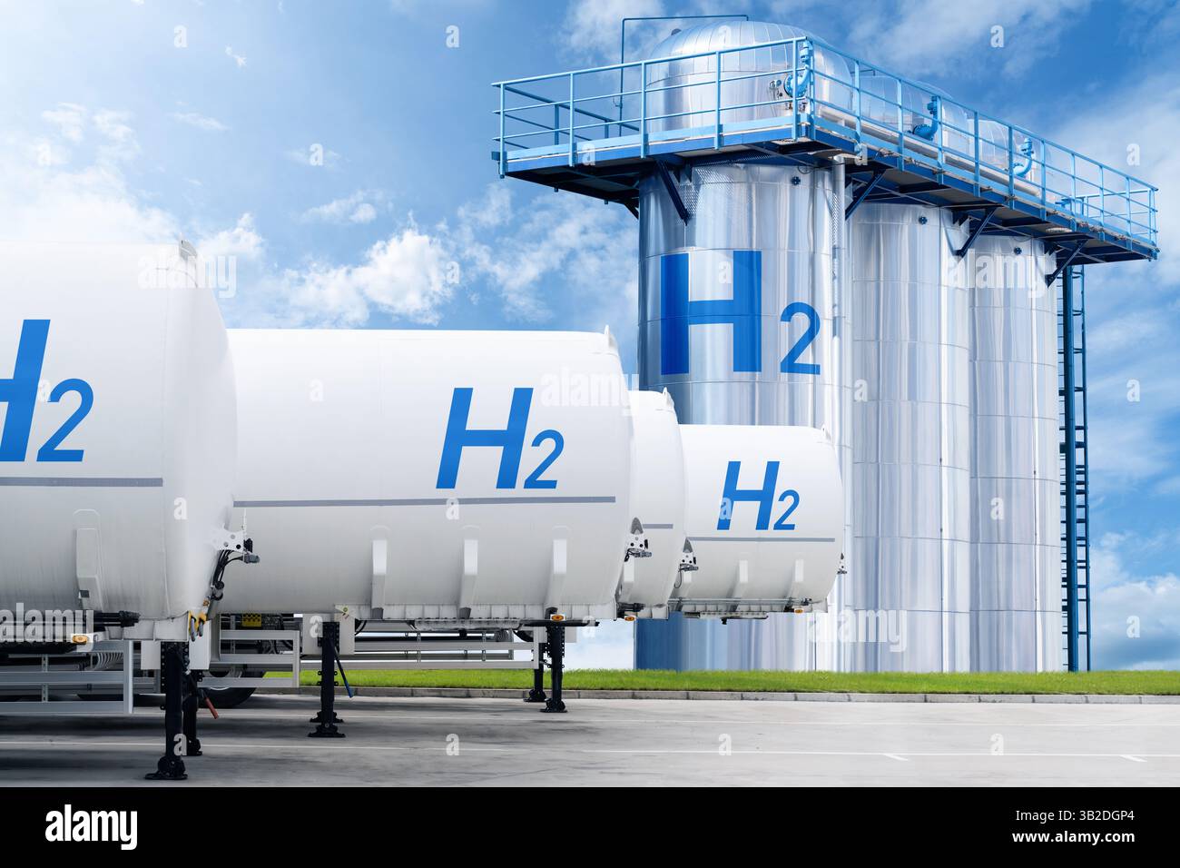 Hydrogen tank trailers storage hi-res stock photography and images - Alamy
