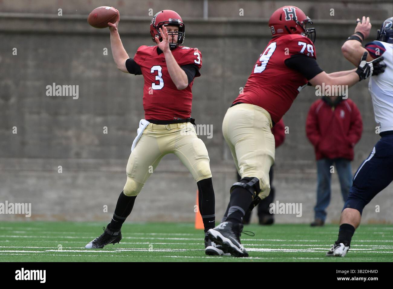 Saturday, November 14, 2015: Harvard Crimson quarterback Scott Hosch (3 ...