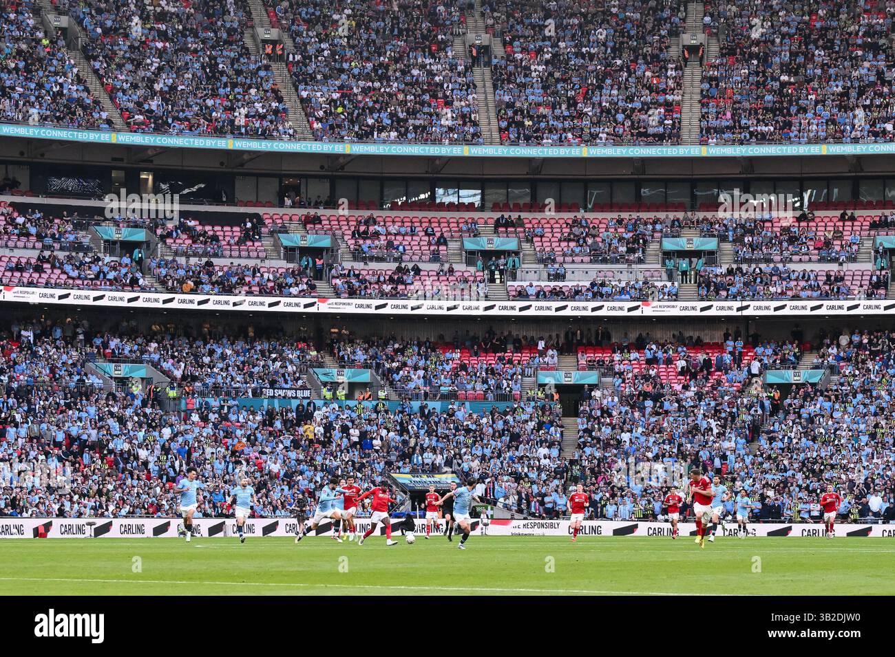 London, UK. 27th Apr, 2025. Empty seats in the Manchester City during ...