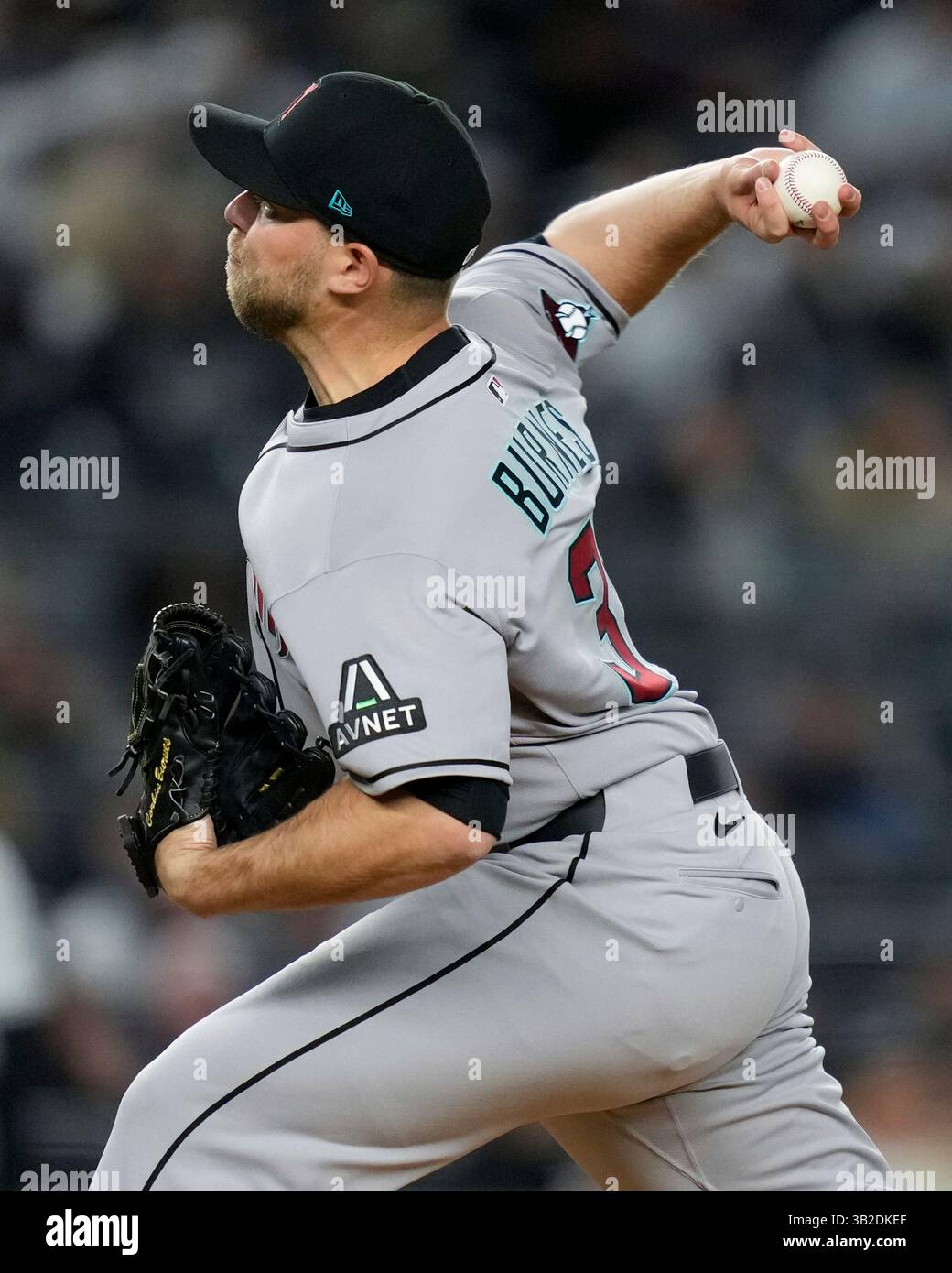 Arizona Diamondbacks pitcher Corbin Burnes throws during a baseball ...
