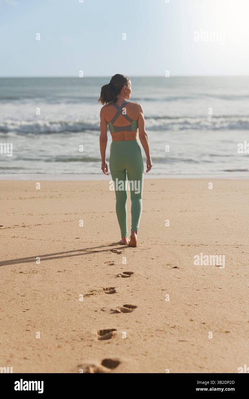 Footsteps from sand beach hi-res stock photography and images - Alamy