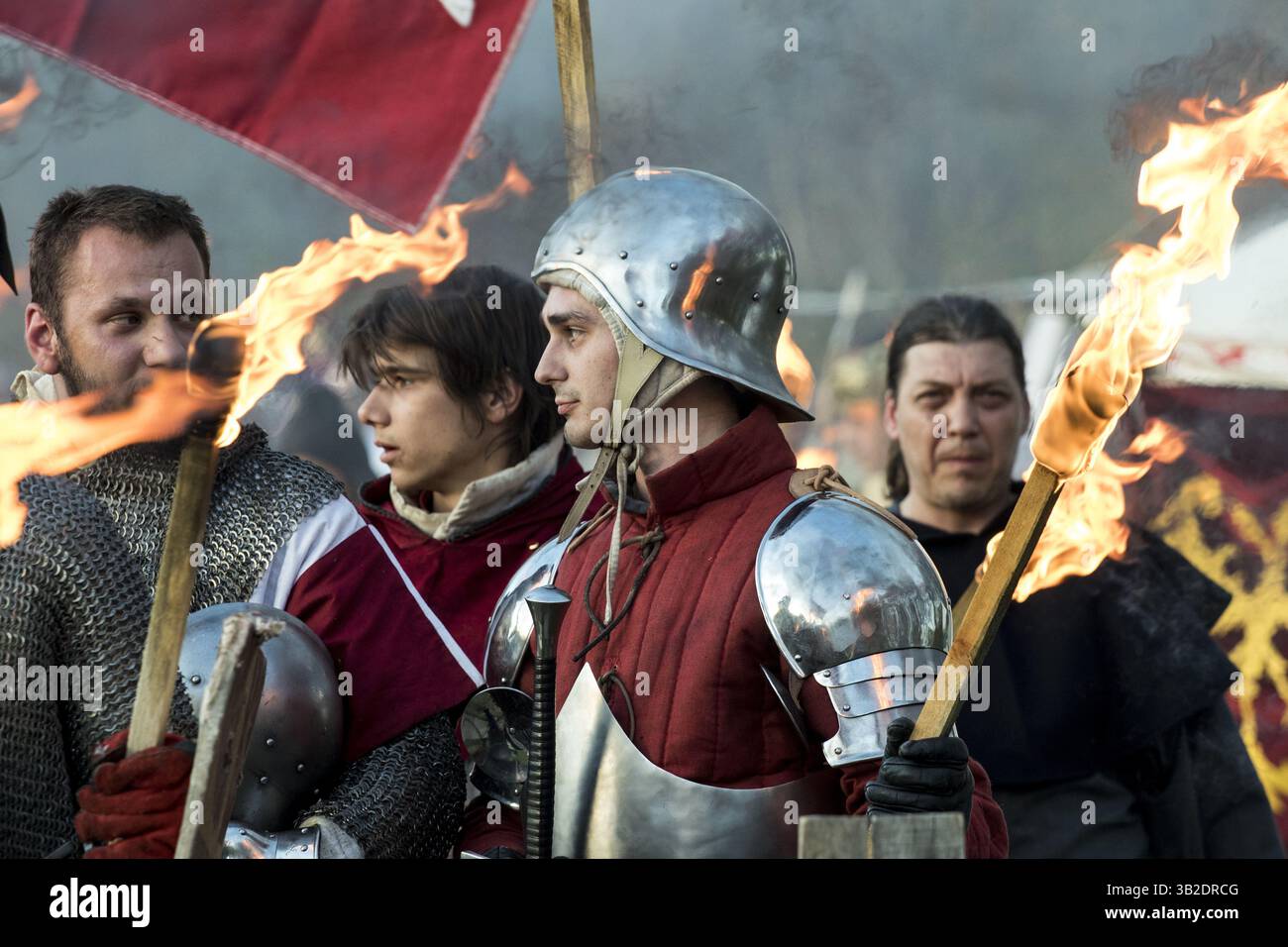 Nov. 14, 2015 - Varna, Bulgaria - Reenactment of the Battle of Varna in 1444, between the ...