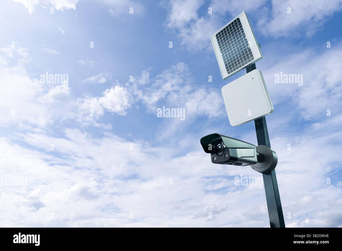 CCTV Surveillance camera powered by solar energy Stock Photo - Alamy