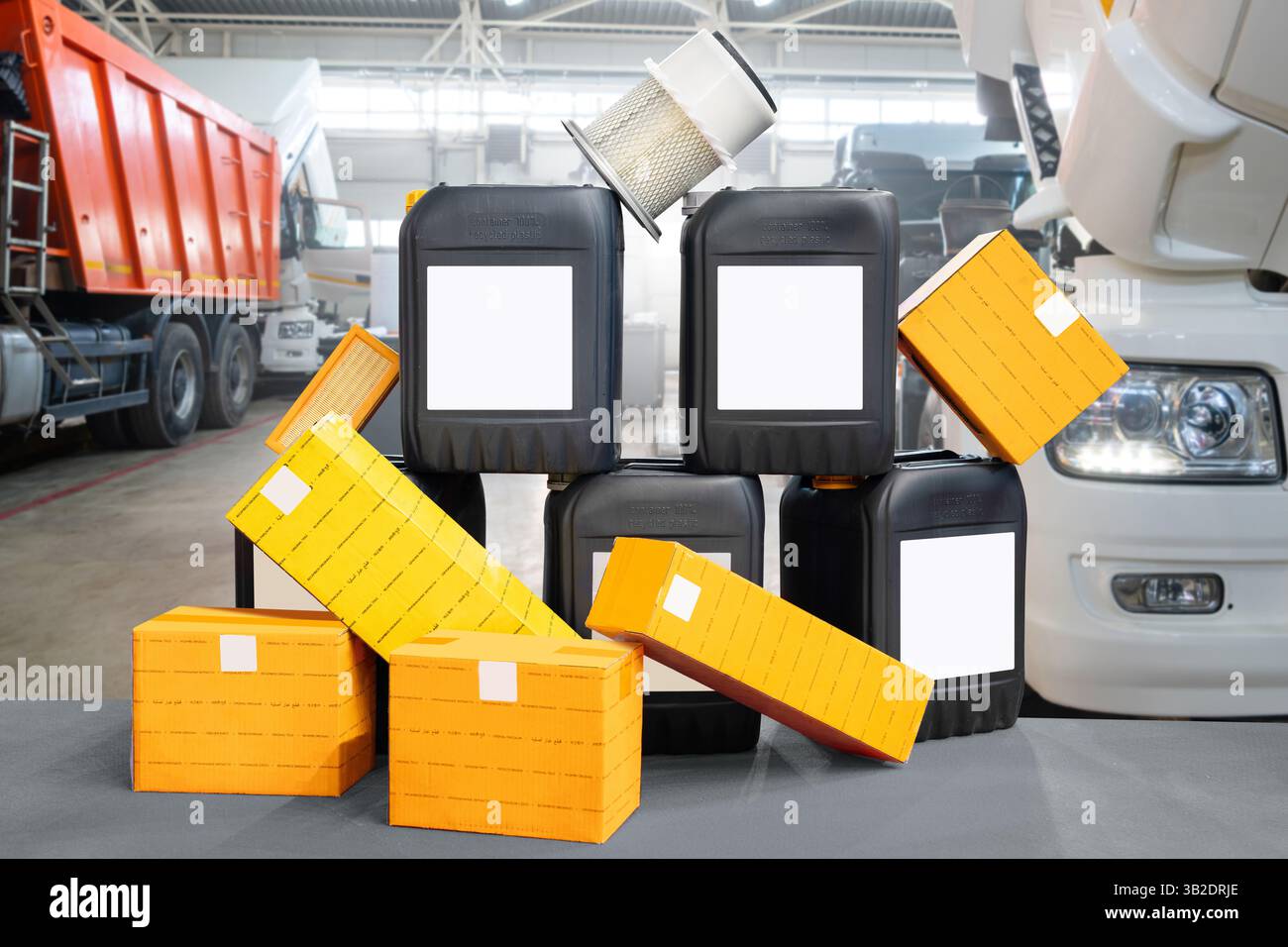 Consumable and spare parts and fluids for regular maintenance of trucks ...